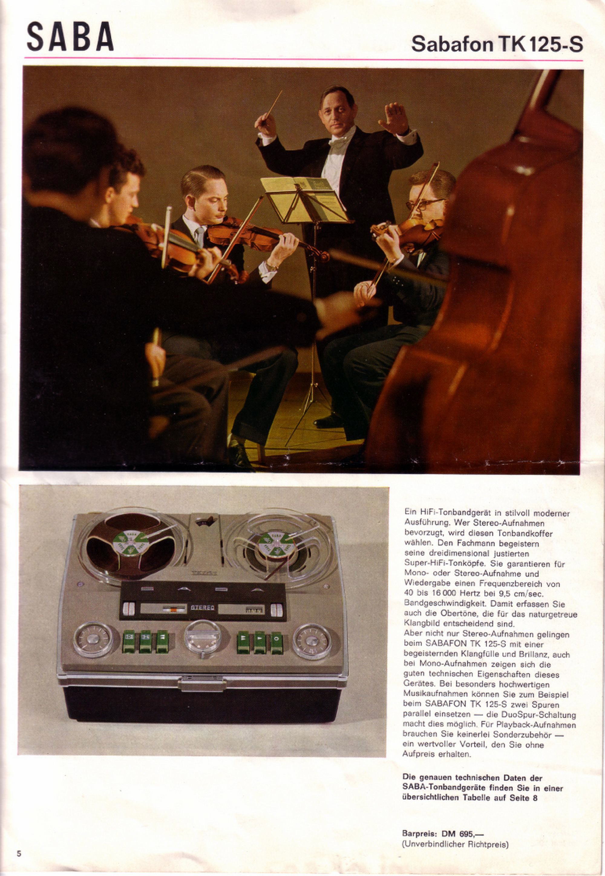 Saba Sabafon TK 125 S | hifi-wiki.com